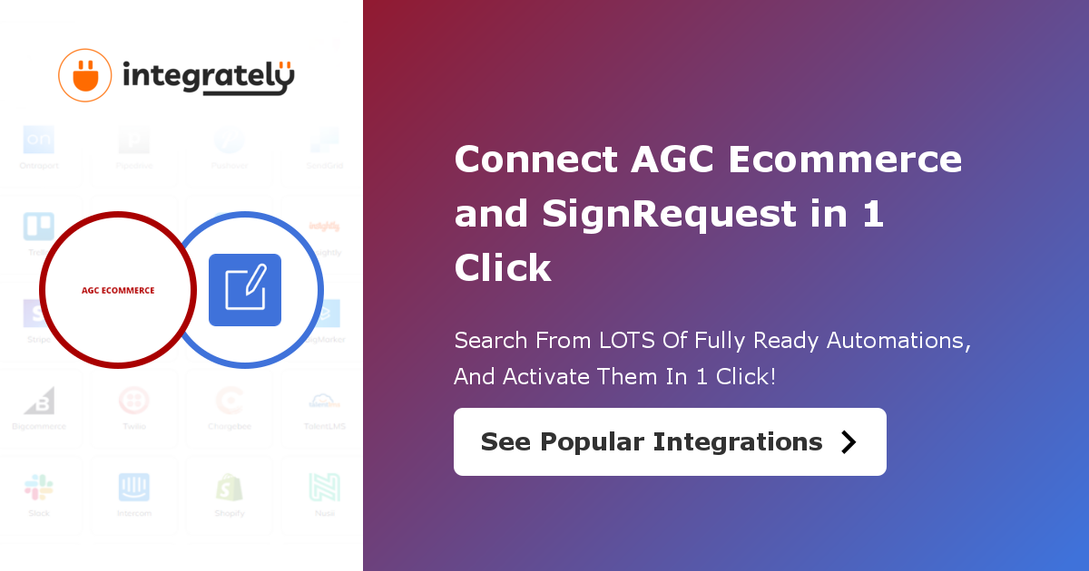How to integrate AGC Ecommerce & SignRequest | 1 click ️ integration