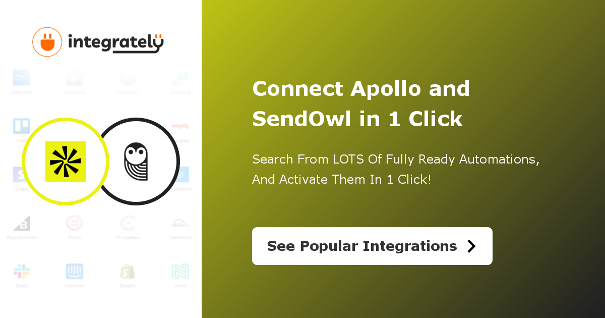 How to integrate Apollo & SendOwl | 1 click ️ integration