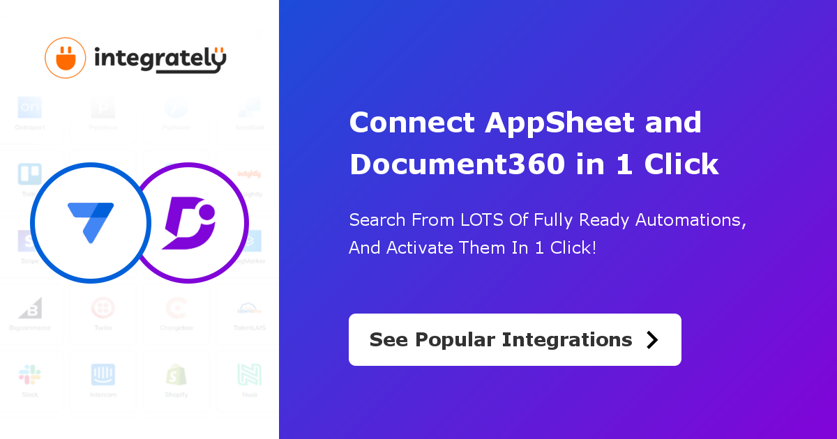 AppSheet Document360 Integration: Connect in 1-click ️