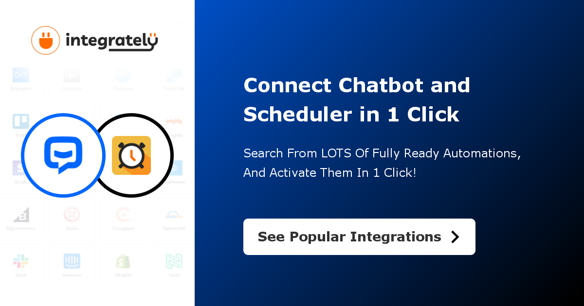 How to integrate Chatbot & Scheduler | 1 click ️ integration