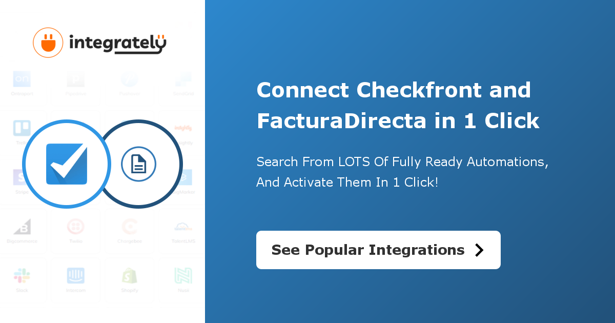 How to integrate Checkfront & FacturaDirecta | 1 click ️ integration