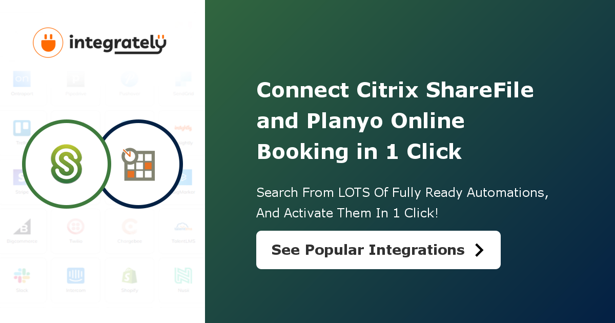 How to integrate Citrix ShareFile & Planyo Online Booking | 1 click ️ integration