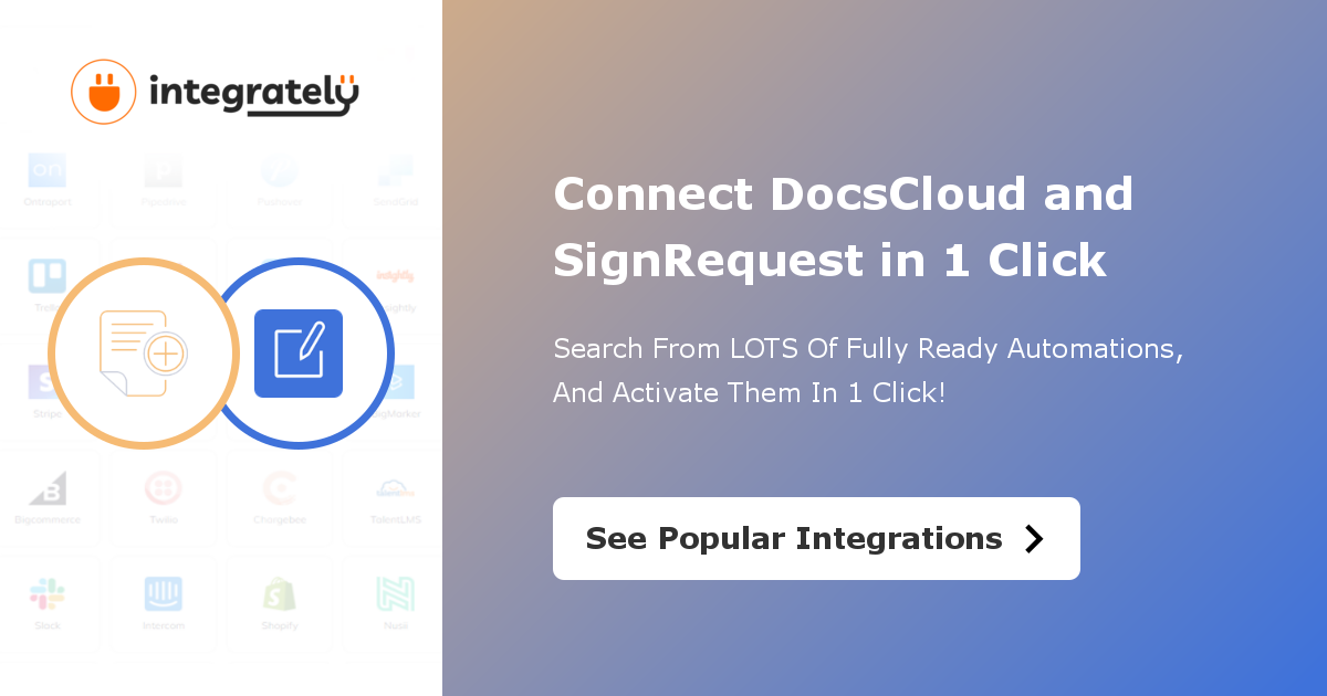 How To Integrate Docscloud And Signrequest 1 Click ️ Integration
