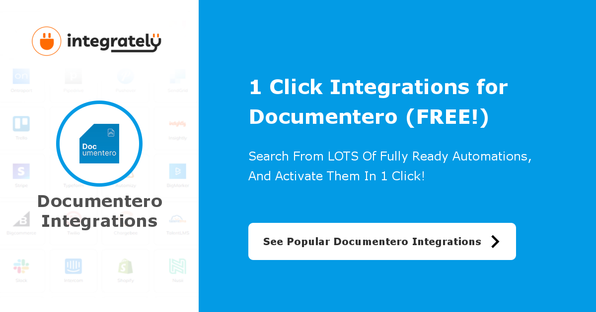 Documentero Integrations: 1,109 1-Click Integrations ️