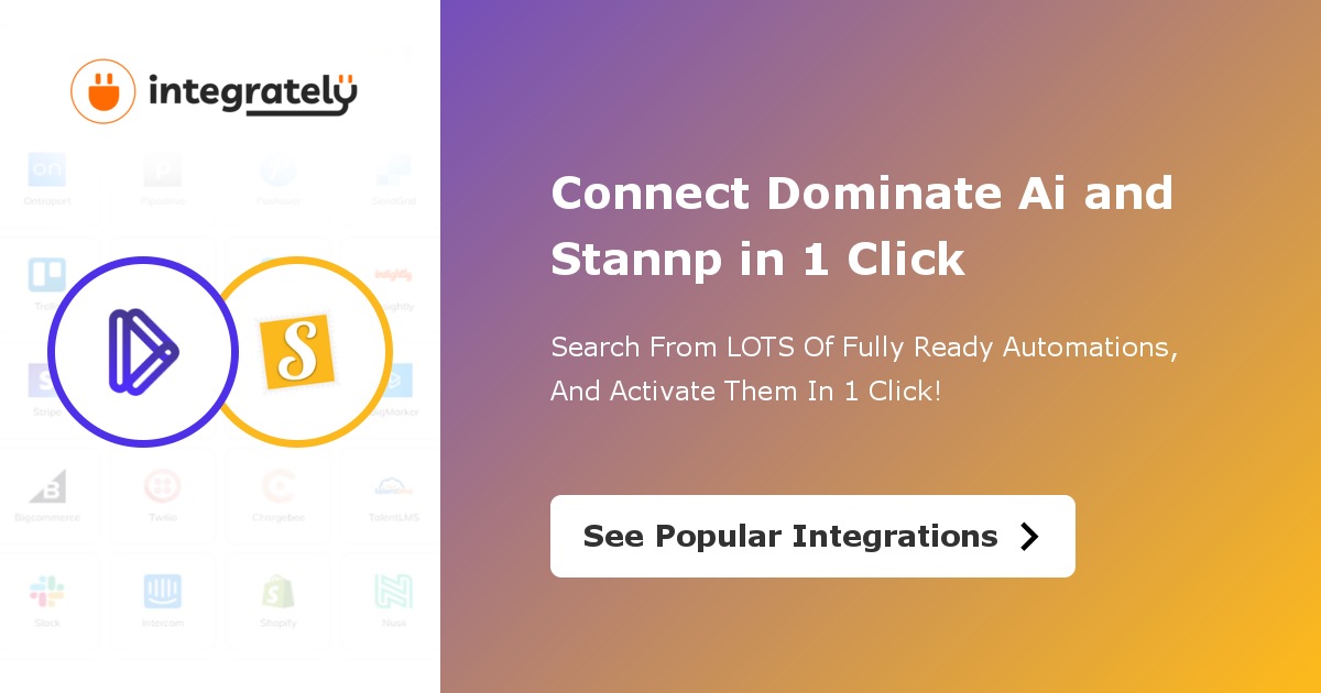 How to integrate Dominate Ai & Stannp | 1 click ️ integration
