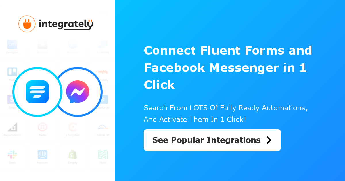 How to integrate Fluent Forms & Facebook Messenger | 1 click ️ integration