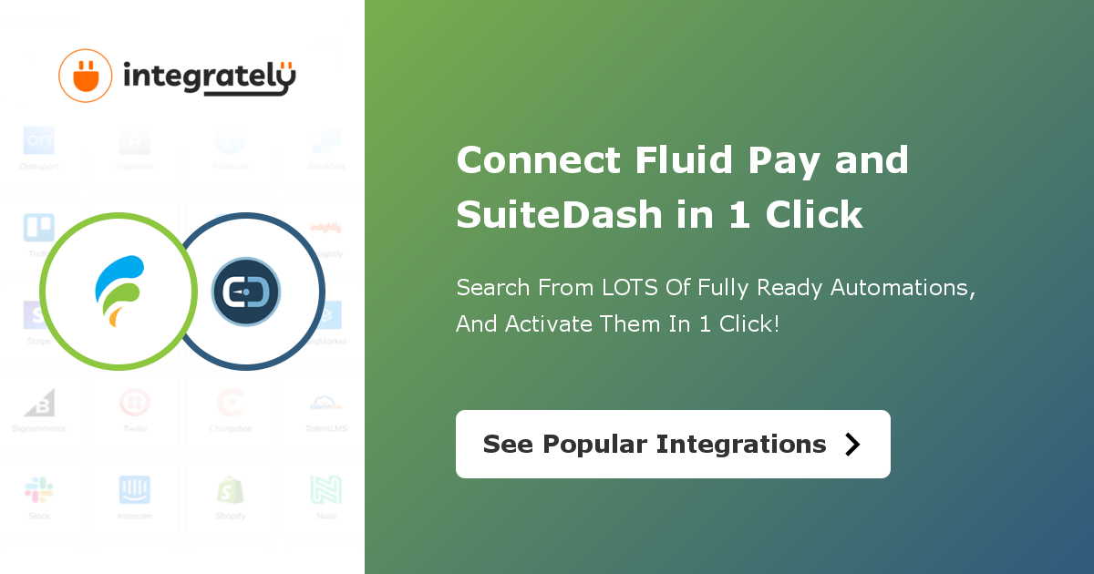 How to integrate Fluid Pay & SuiteDash | 1 click ️ integration