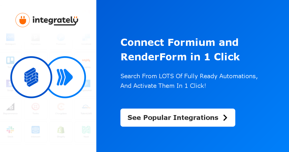 Formium RenderForm Integration: Connect in 1-click ️