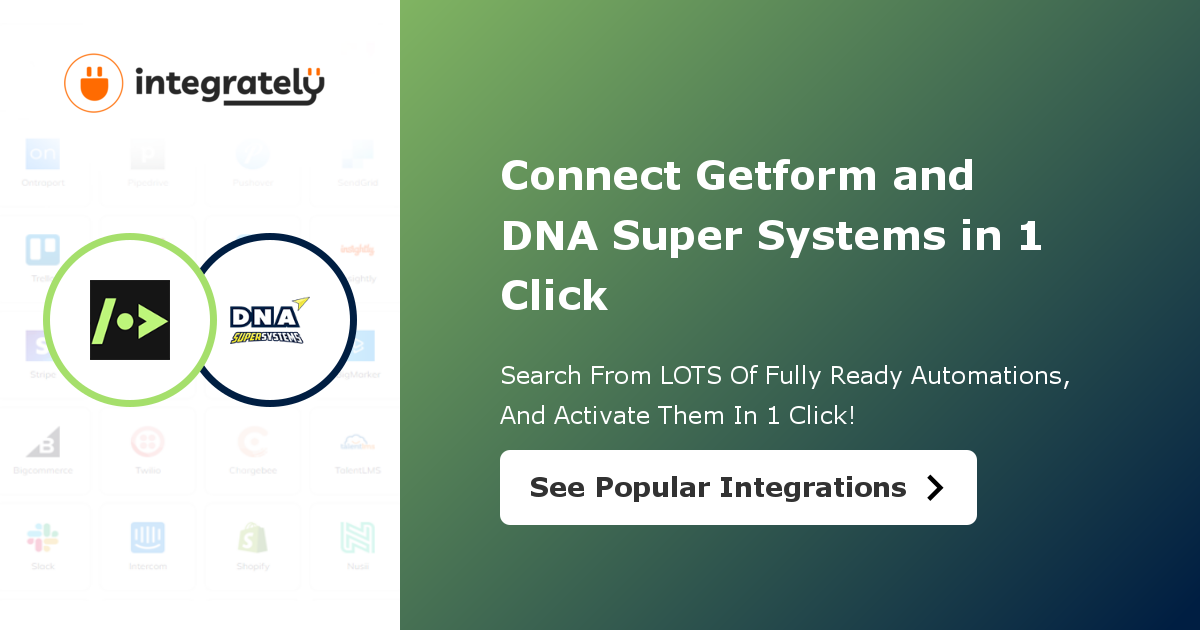 How to integrate Getform & DNA Super Systems | 1 click ️ integration