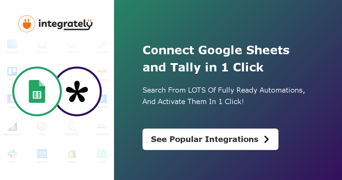 Google Sheets Tally Integration: 1 Integrations ️