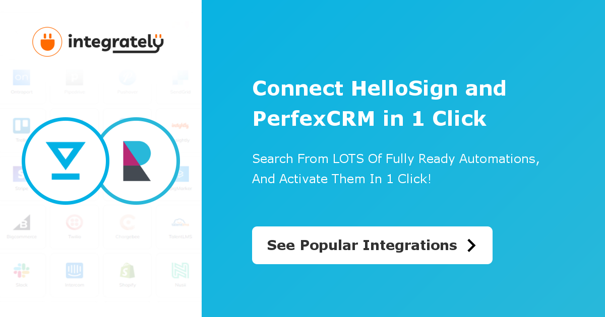 How to integrate HelloSign & PerfexCRM | 1 click ️ integration