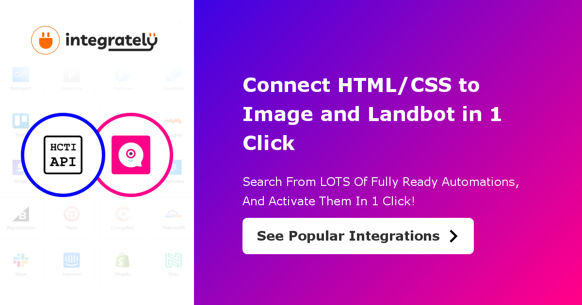 Htmlcss To Image Landbot Integration 1 Integrations ️