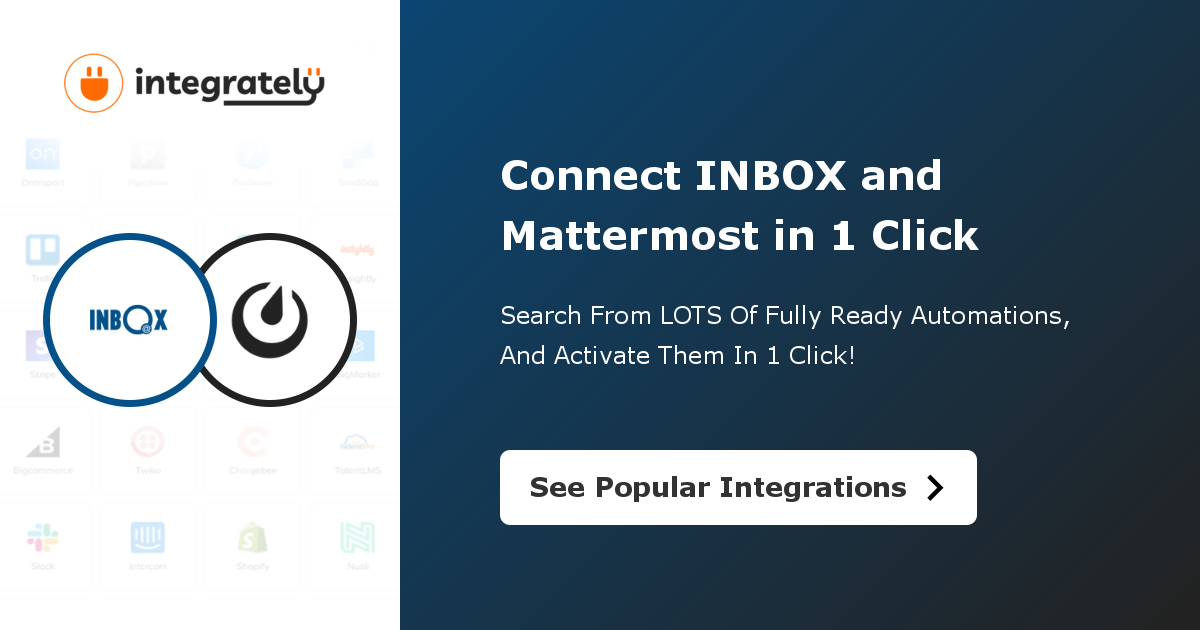 Inbox Mattermost Integration Connect In 1 Click ️