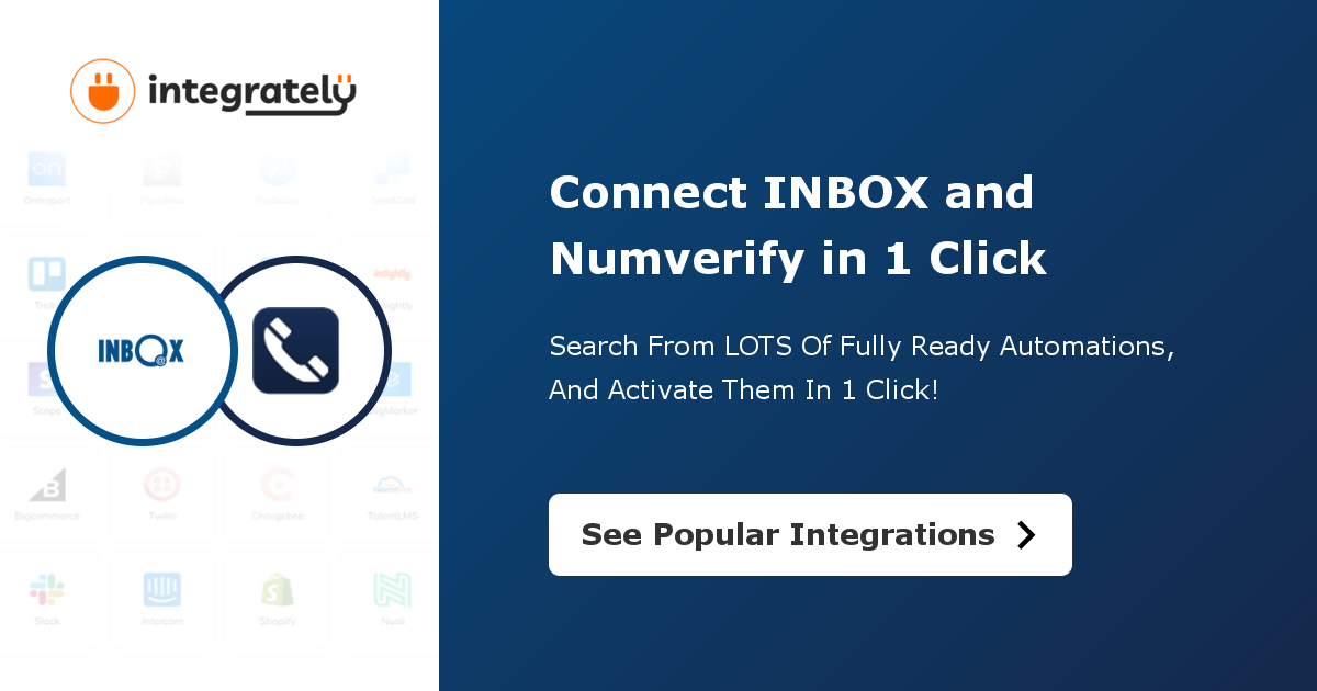 How to integrate INBOX & Numverify | 1 click ️ integration