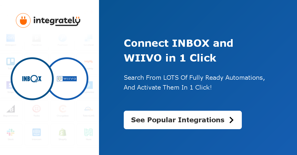 How to integrate INBOX & WIIVO | 1 click ️ integration