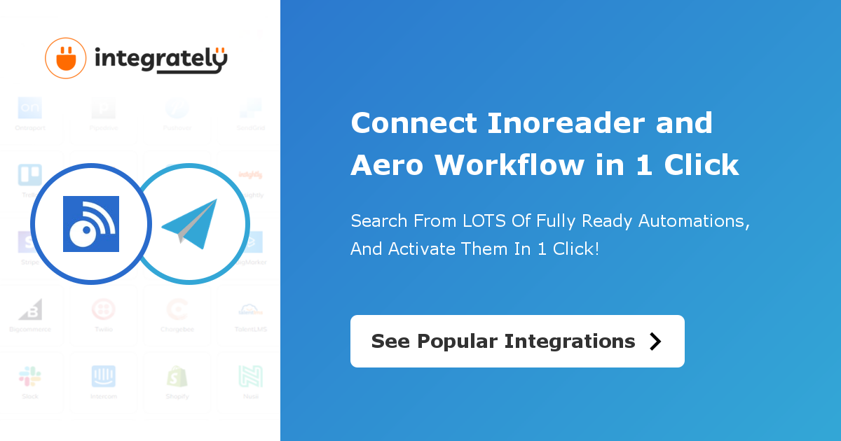 How To Integrate Inoreader And Aero Workflow 1 Click ️ Integration