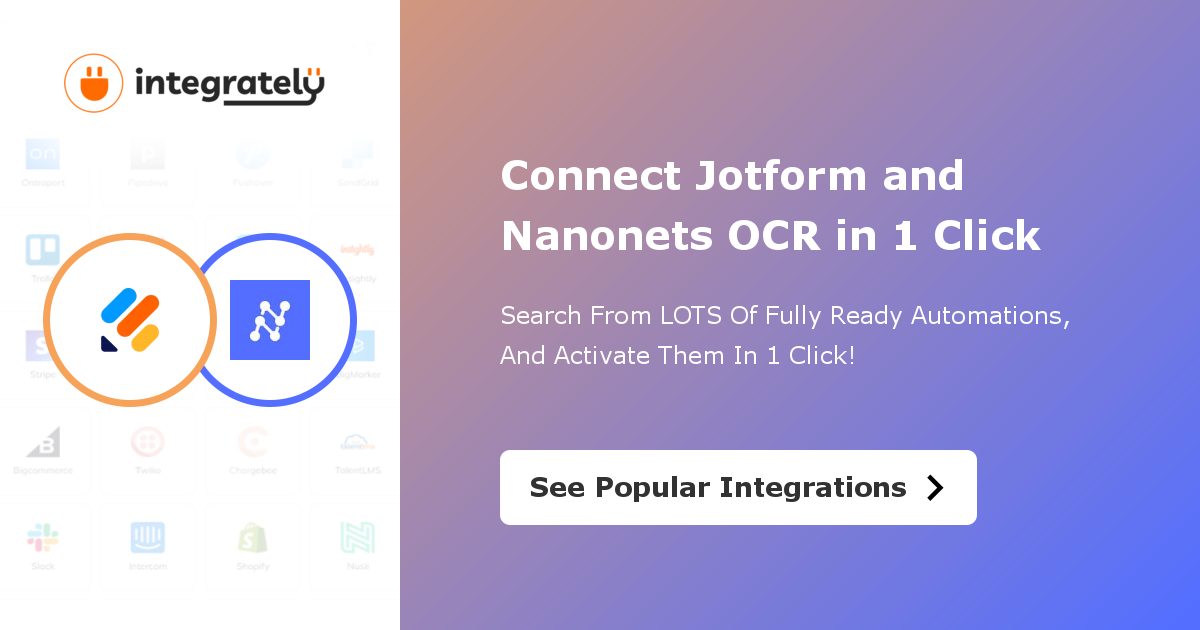 How to integrate Jotform & Nanonets OCR | 1 click ️ integration