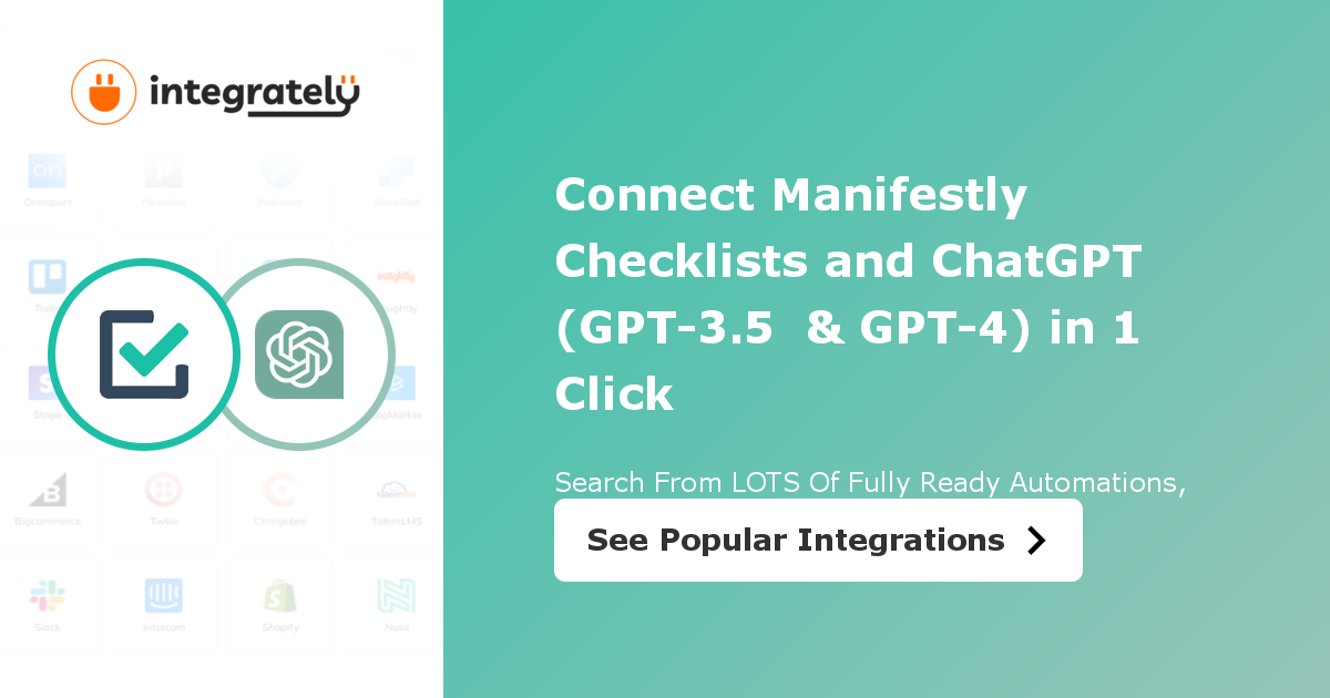 How to integrate Manifestly Checklists & ChatGPT (GPT-3.5 & GPT-4) | 1 ... How to integrate Manifestly Checklists & ChatGPT (GPT-3.5 & GPT-4) | 1 ...