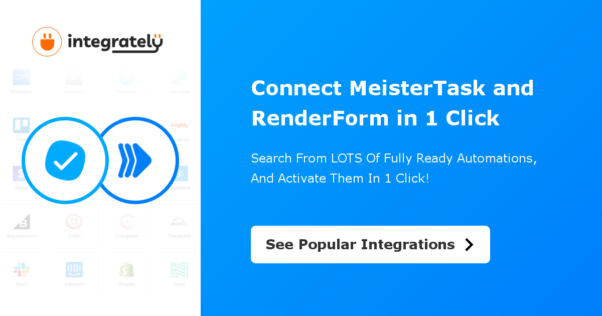 How To Integrate Meistertask And Renderform 1 Click ️ Integration