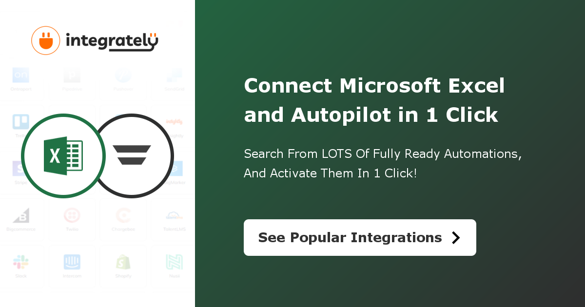 Microsoft Excel Autopilot Integration: 8 Integrations ️