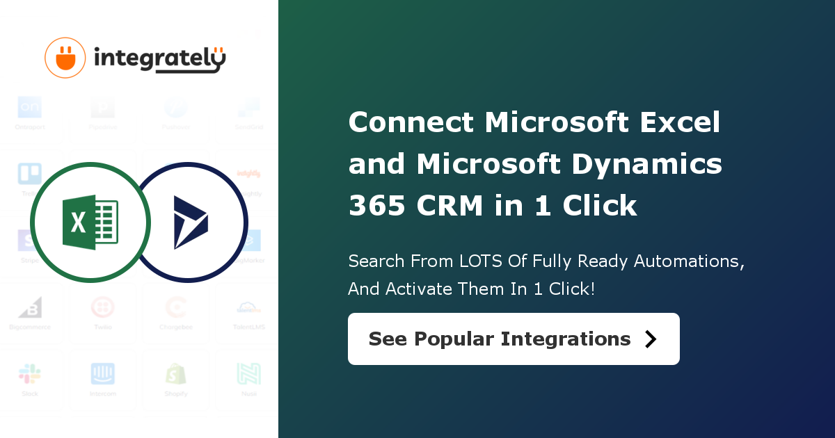 How to integrate Microsoft Excel & Microsoft Dynamics 365 CRM | 1 click ...