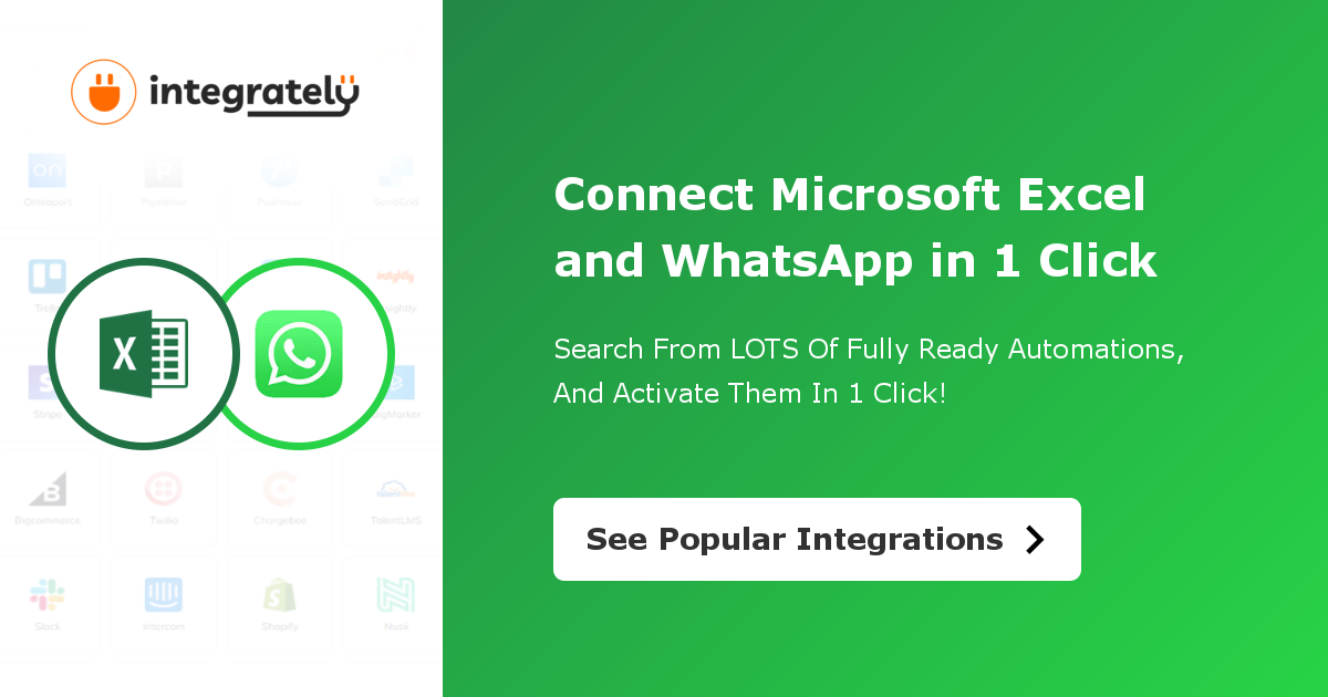 Microsoft Excel WhatsApp Integration: 7 Integrations ️