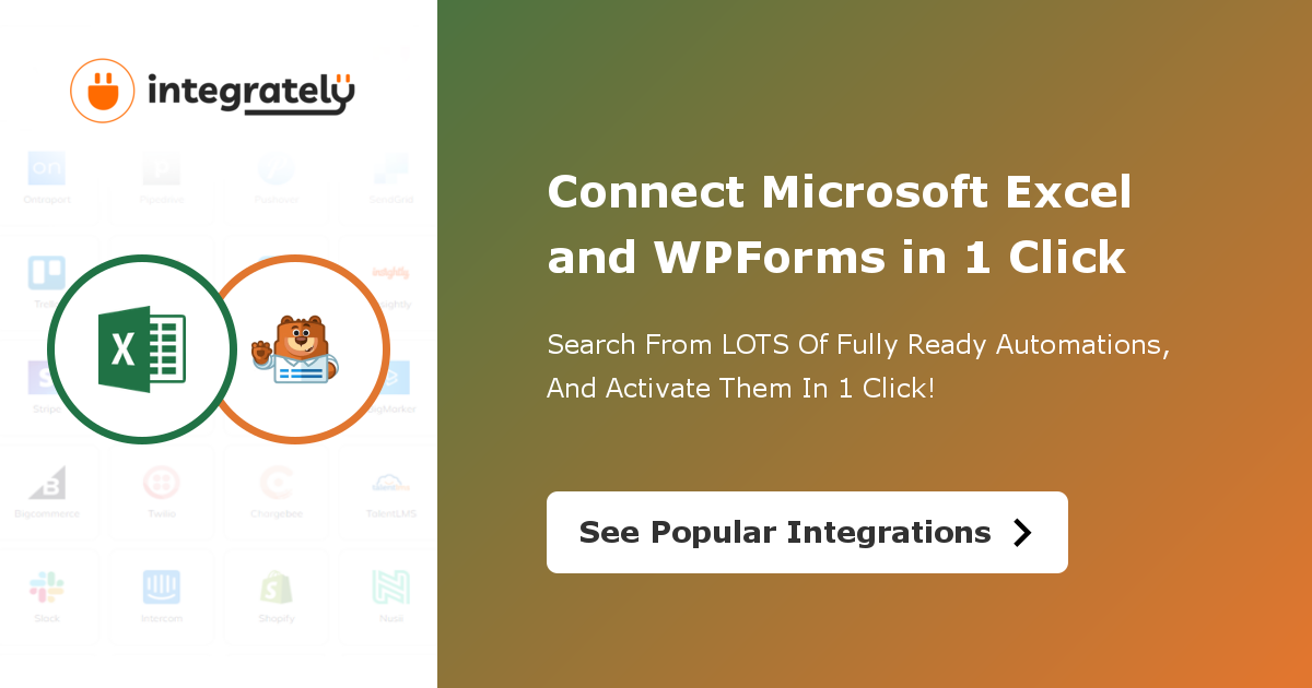 Microsoft Excel WPForms Integration: 2 Integrations ️