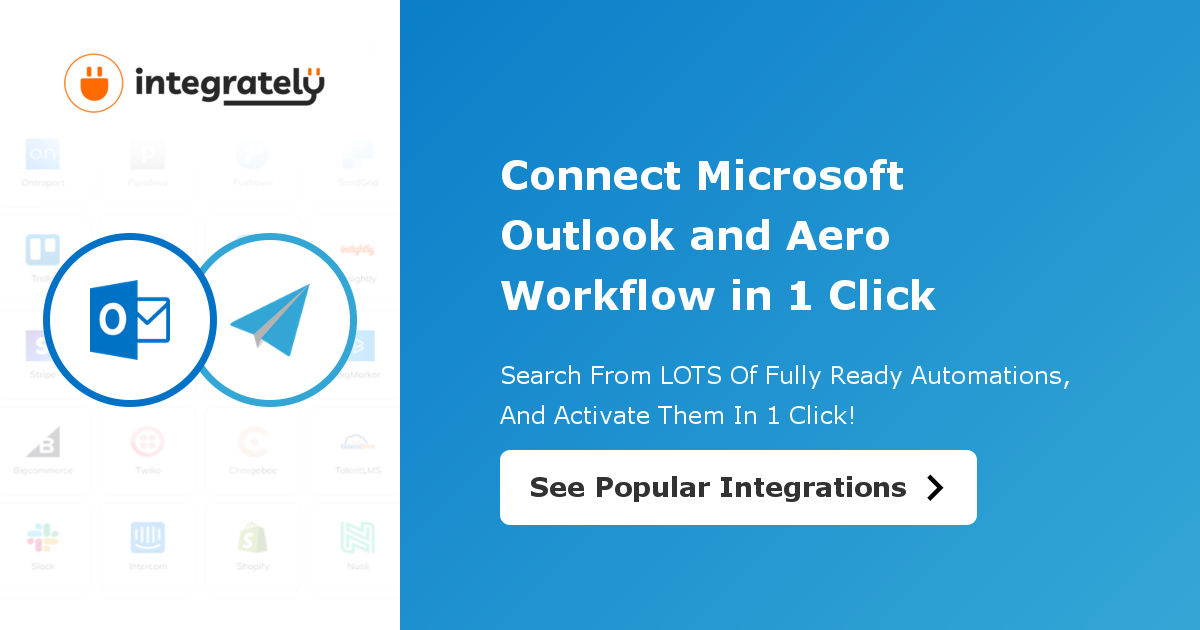 How to integrate Microsoft Outlook & Aero Workflow | 1 click ️ integration