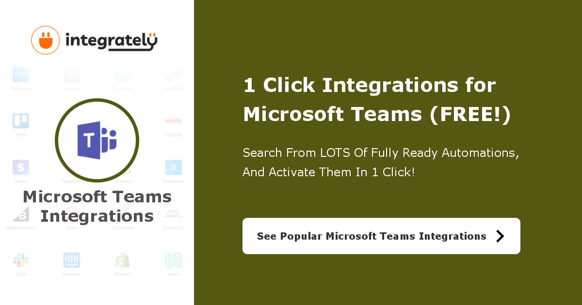 Microsoft Teams Integrations: 37,065 1-Click Integrations ️