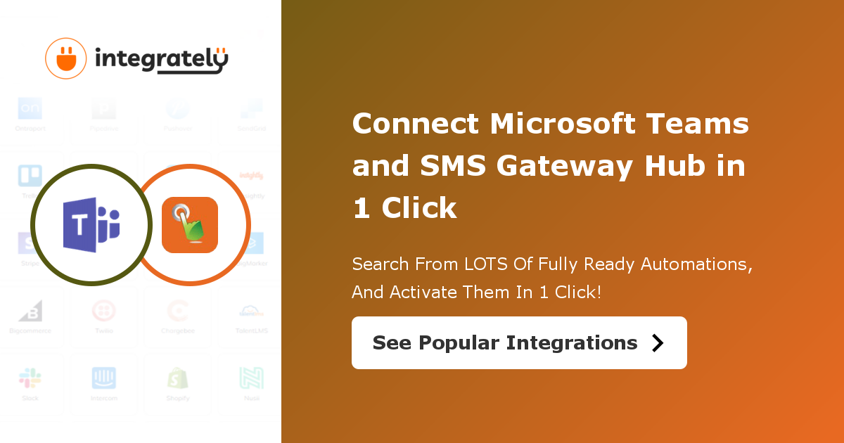 Microsoft Teams SMS Gateway Hub Integration: 2 Integrations ️