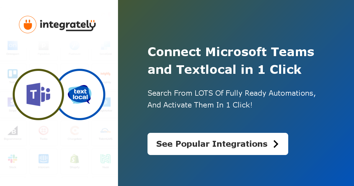 Microsoft Teams Textlocal Integration: 1 Integrations ️