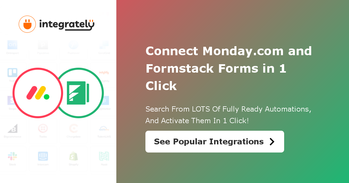 How to integrate Monday.com & Formstack Forms | 1 click ️ integration