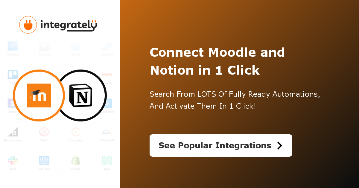 Connect Moodle & Notion Integrations: 1 Integrations ️