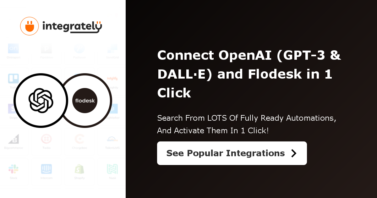 How To Integrate Openai Gpt 3 And Dall·e And Flodesk 1 Click ️ Integration