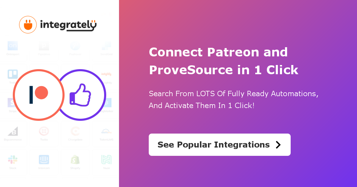 How to integrate Patreon & ProveSource | 1 click ️ integration