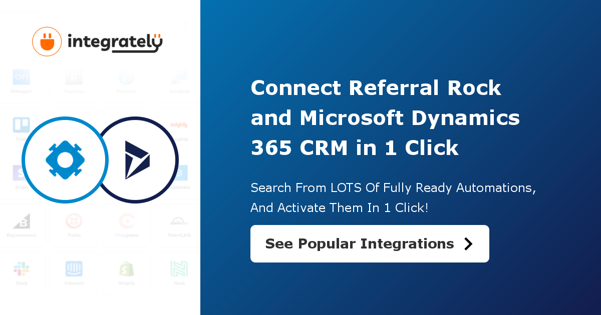 How to integrate Referral Rock & Microsoft Dynamics 365 CRM | 1 click ️ integration