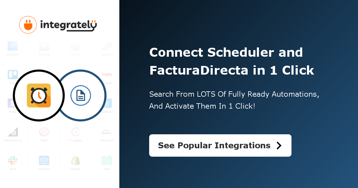 How to integrate Scheduler & FacturaDirecta | 1 click ️ integration