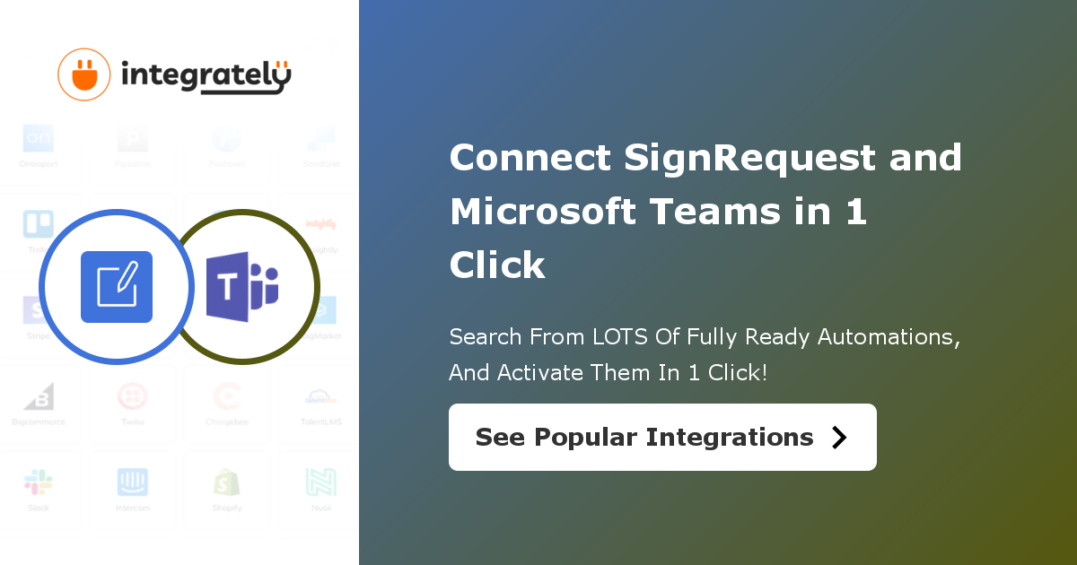 How to integrate SignRequest & Microsoft Teams | 1 click ️ integration