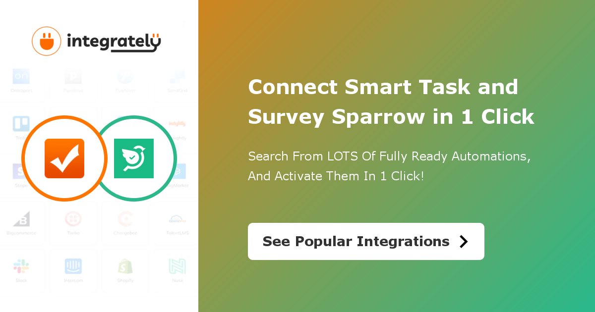 Smart Task Survey Sparrow Integration: Connect in 1-click ️