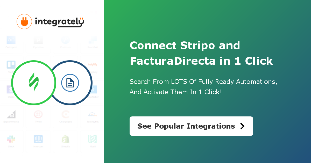 How to integrate Stripo & FacturaDirecta | 1 click ️ integration