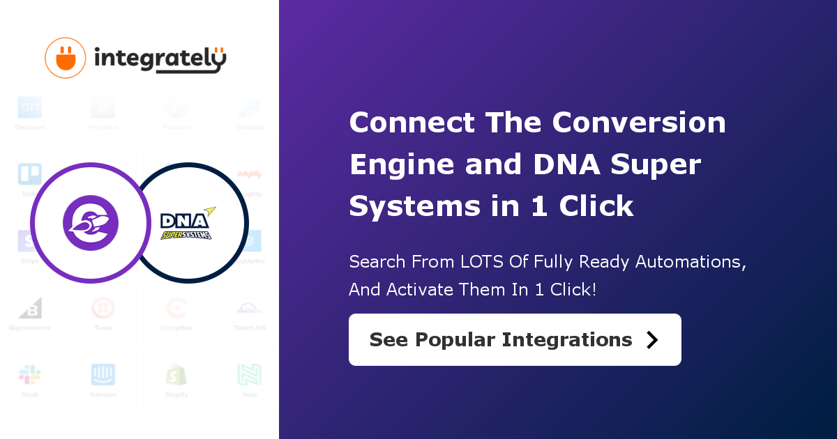 How to integrate The Conversion Engine & DNA Super Systems | 1 click ️ ...