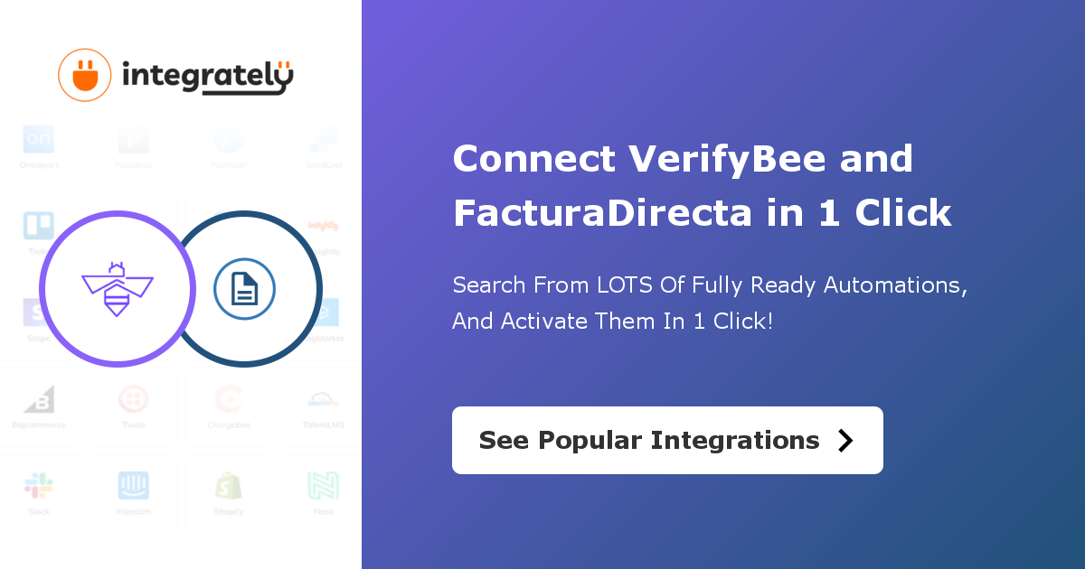 How to integrate VerifyBee & FacturaDirecta | 1 click ️ integration