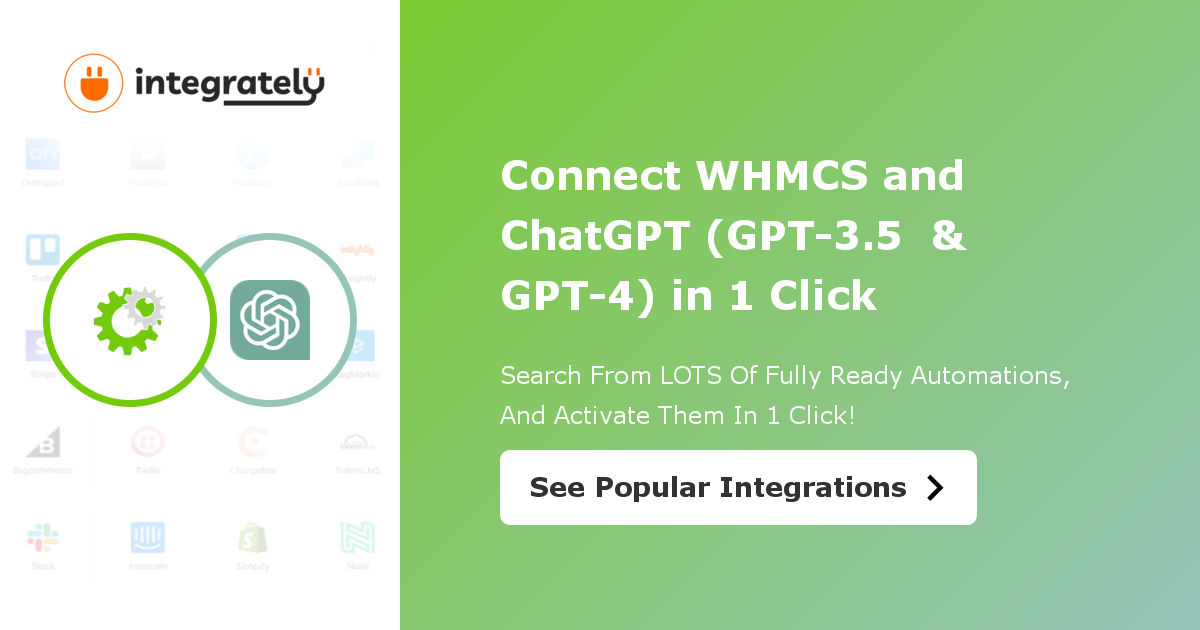 How to integrate WHMCS & ChatGPT (GPT-3.5 & GPT-4) | 1 click ️ integration