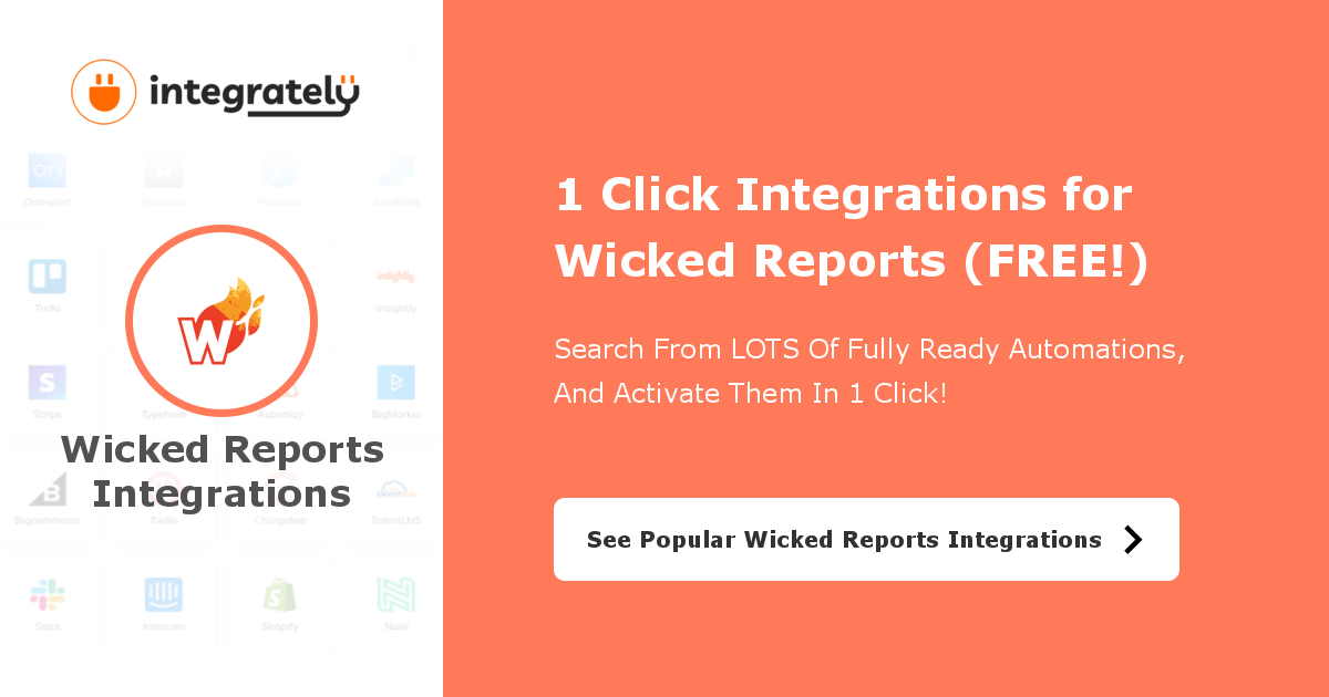 Wicked Reports Integrations: 802 1-Click Integrations ️
