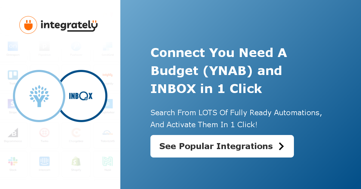 You Need A Budget (YNAB) INBOX Integration: Connect in 1-click ️
