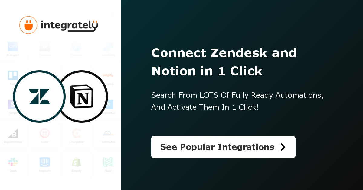 How to integrate Zendesk & Notion | 1 click ️ integration